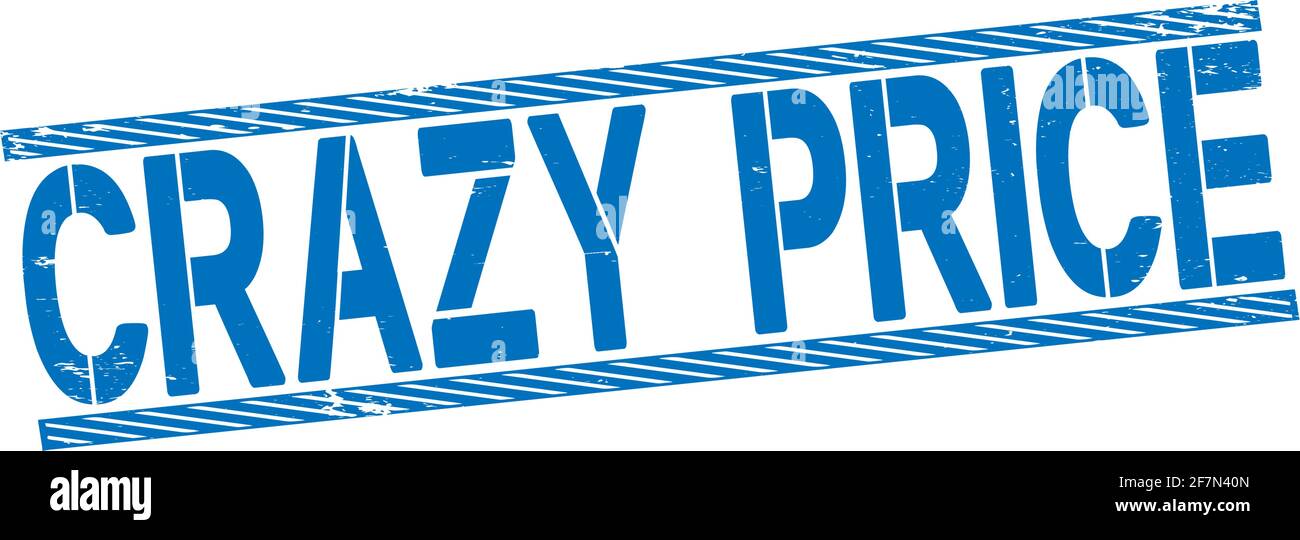 Vector illustration of crazy price stamp on white background Stock ...