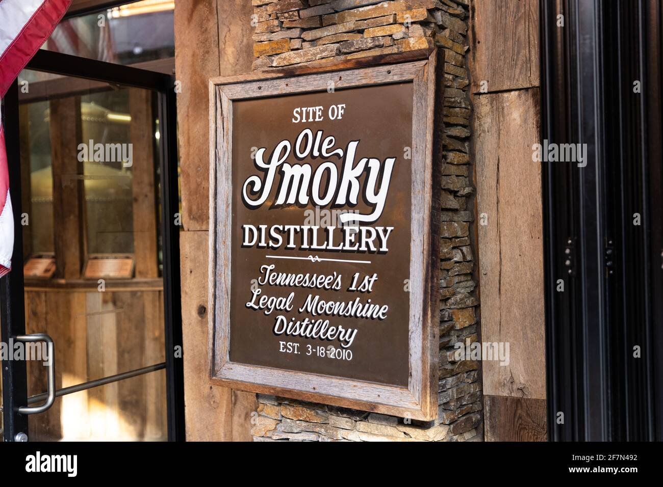The Ole Smoky Distillery is located in downtown Gatlinburg, featuring ...