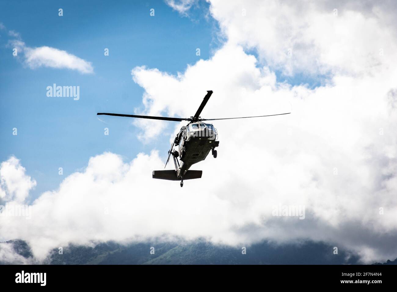 Colombian Military Black Hawk Landing in the operation zone in the ...