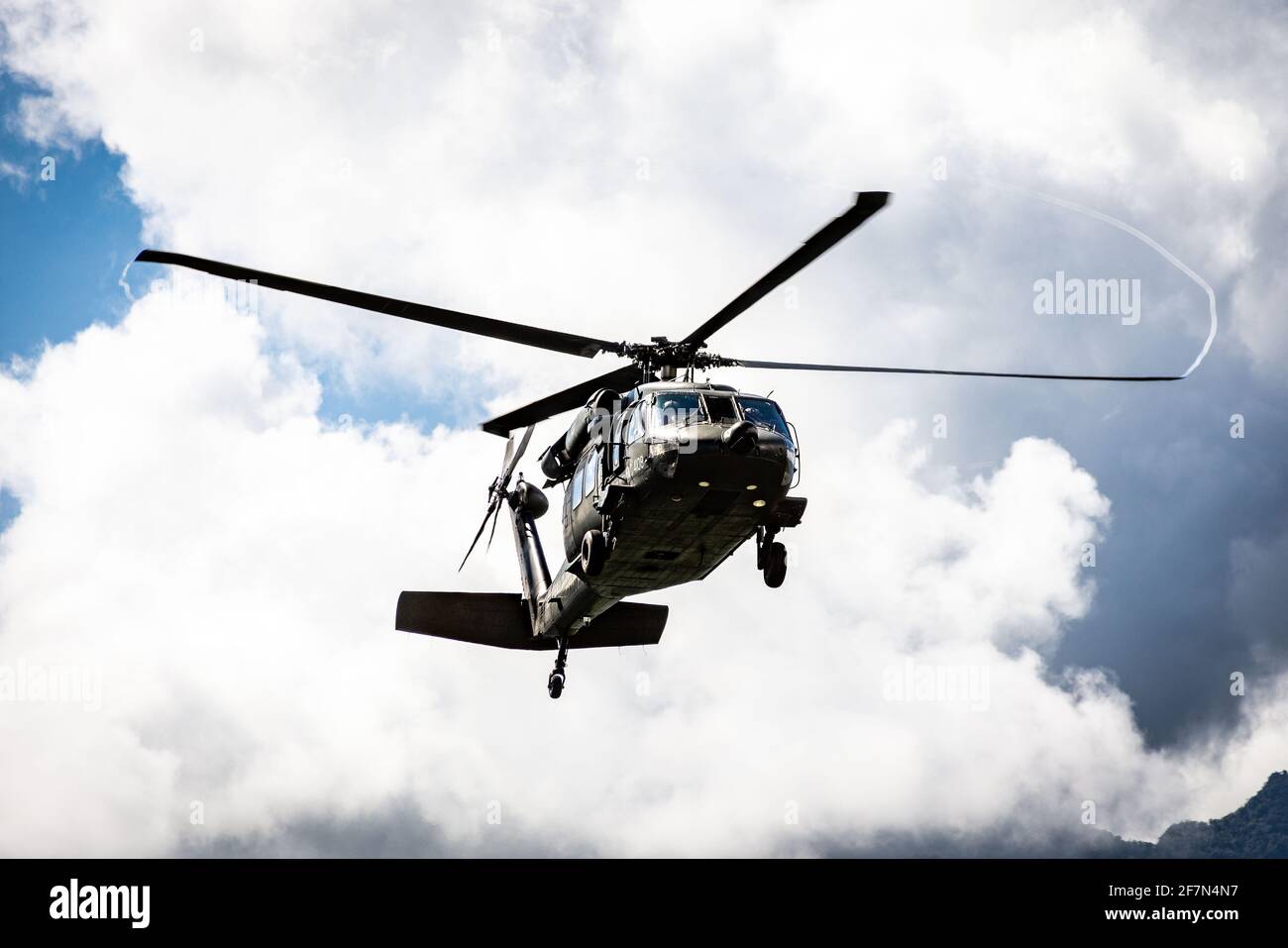 Colombian Military Black Hawk Landing in the operation zone in the ...