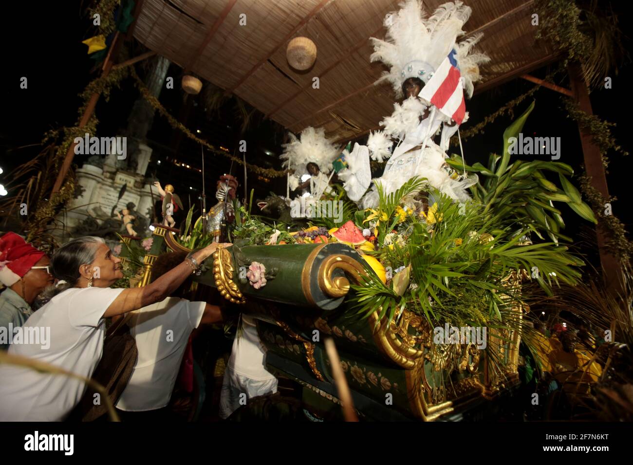 salvador, bahia / brazil - july 2, 2017: People follow the departure of ...