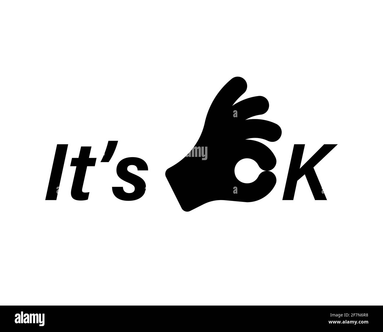 It's OK hand sign with text. Ok vector icon. Okay symbol isolated on ...
