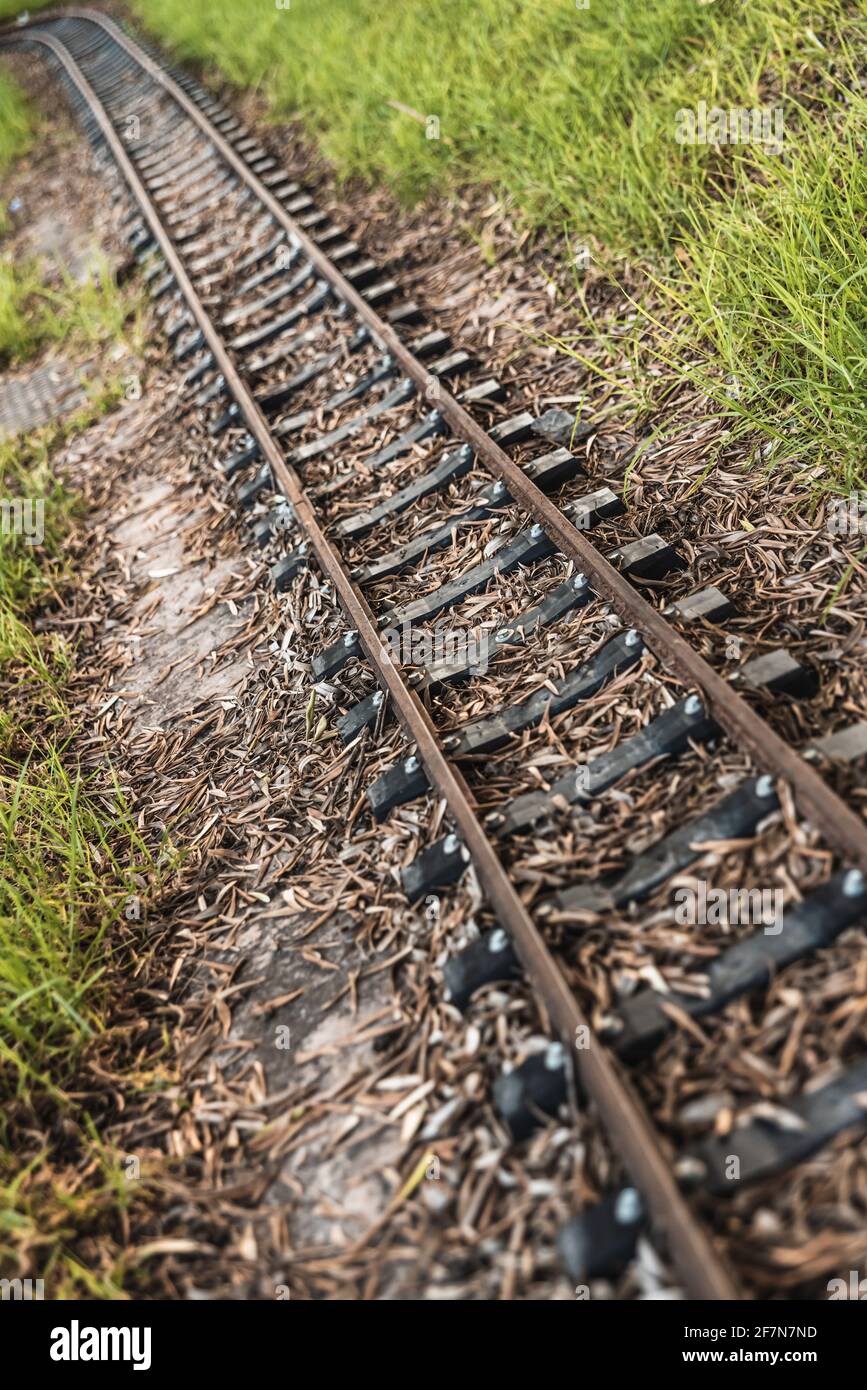 Old fashioned rail system hi-res stock photography and images - Alamy
