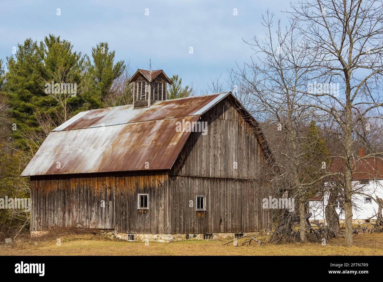 Wood barn at Bufka Farm in Sleeping Bear Dunes National Lakeshore along ...