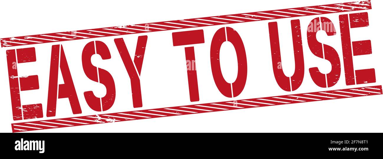 Grunge rubber stamp with text Easy To Use,vector illustration Stock ...