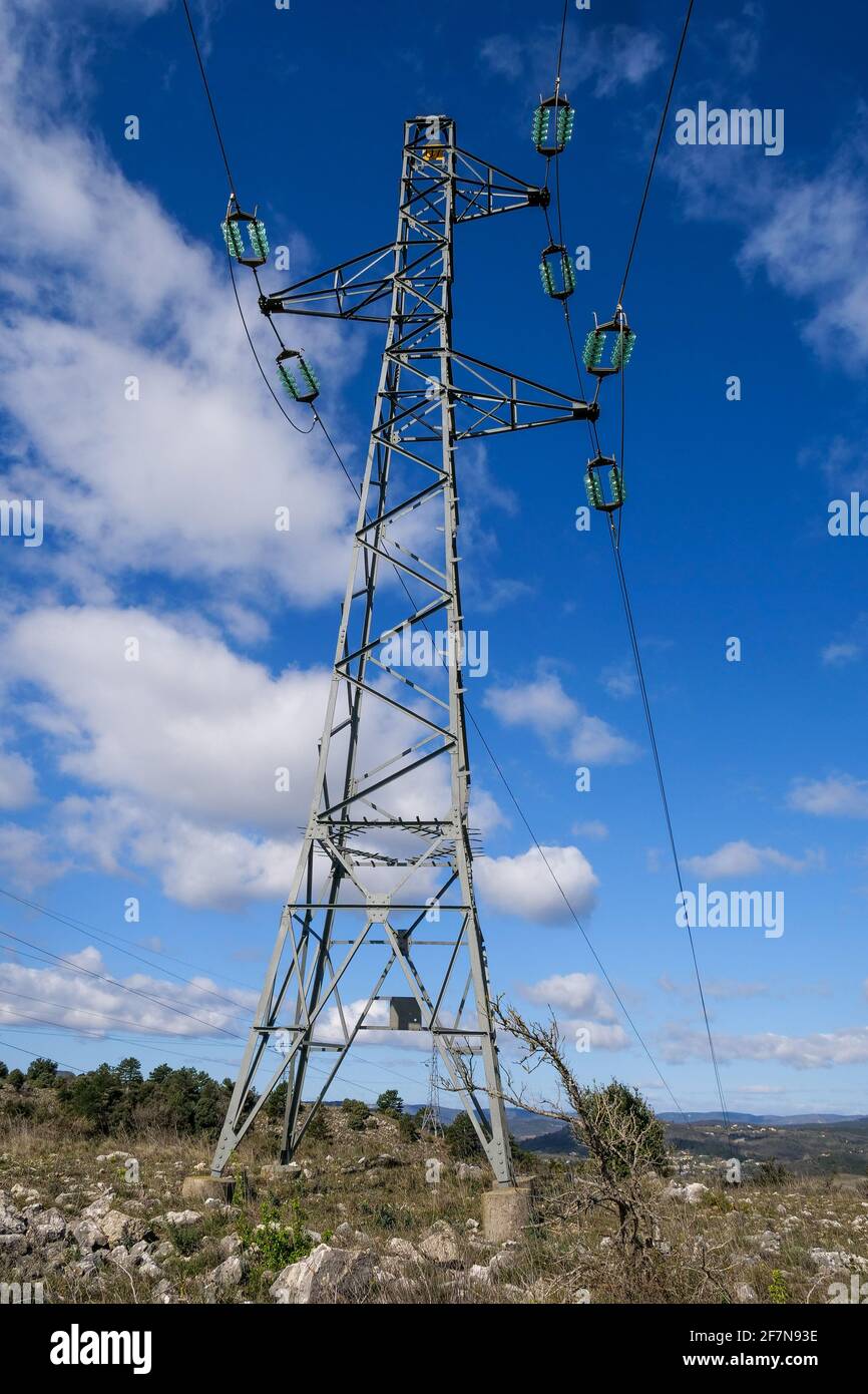 Pylone électrique france hi-res stock photography and images - Alamy