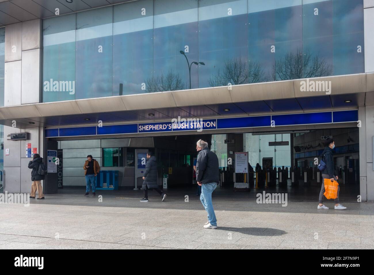 The entrance to Shepherd's Bush London Underground Station Stock Photo ...