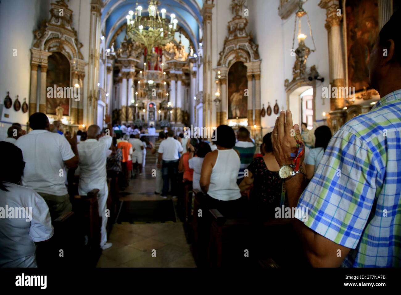 salvador, bahia / brazil - November 8, 2019: View of the Bonfim Church ...