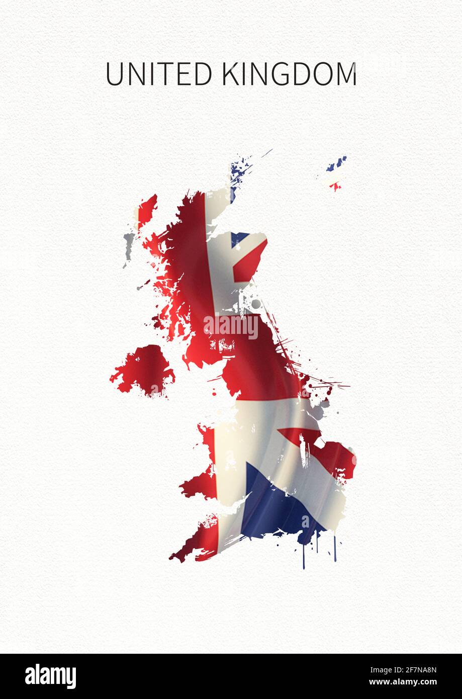 Uk map with national flags hi-res stock photography and images - Alamy