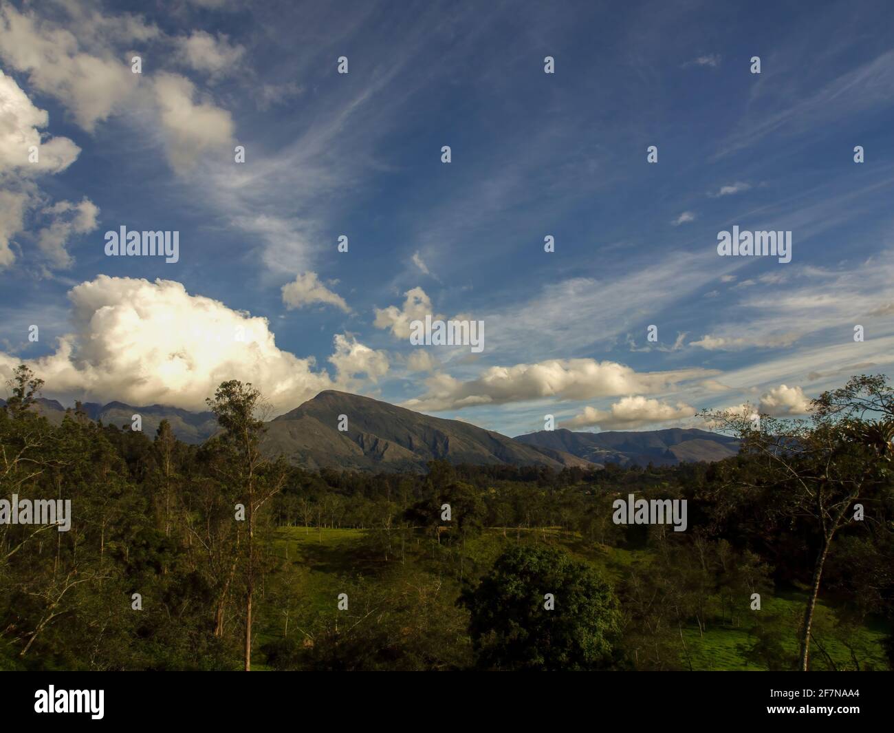 Landscape photography of the central Andean mountais and valleys of ...