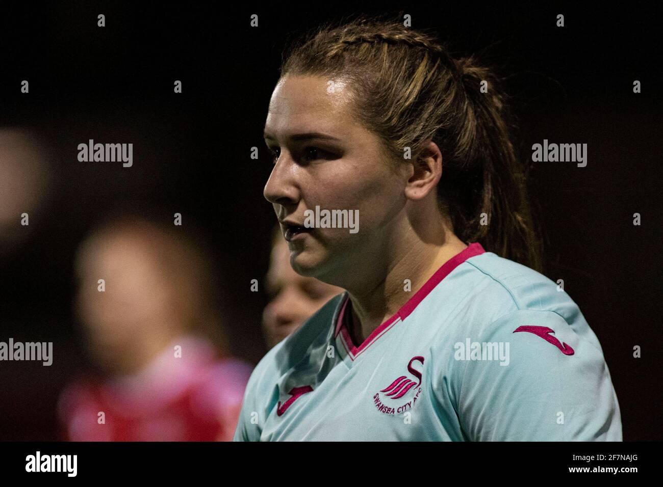 Chloe Chivers of Swansea City in action against Briton Ferry. Briton ...
