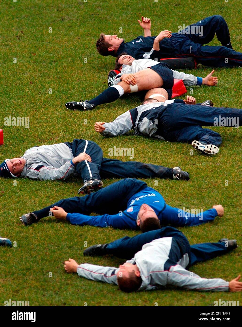 ENGLAND RUGBY TEAM TRAINING AT PERRYHILL PARK HOTEL FOR THEIR MATCH ...