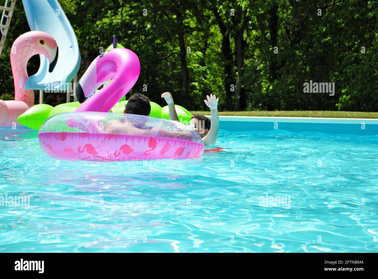 Child floating water safety hi-res stock photography and images - Alamy