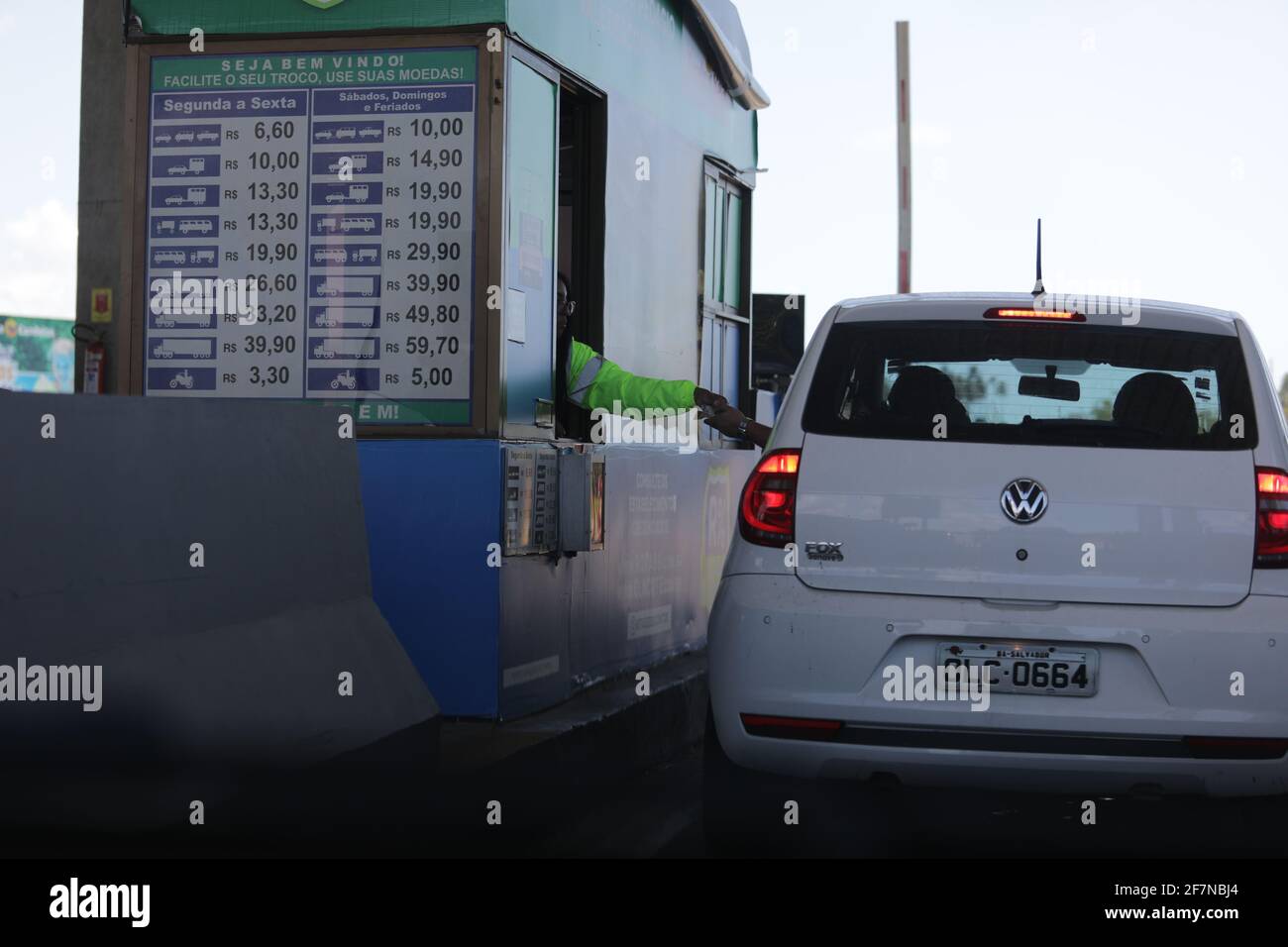 camacari, bahia / brazil - october 17, 2019: vehicle is seen in Toll ...