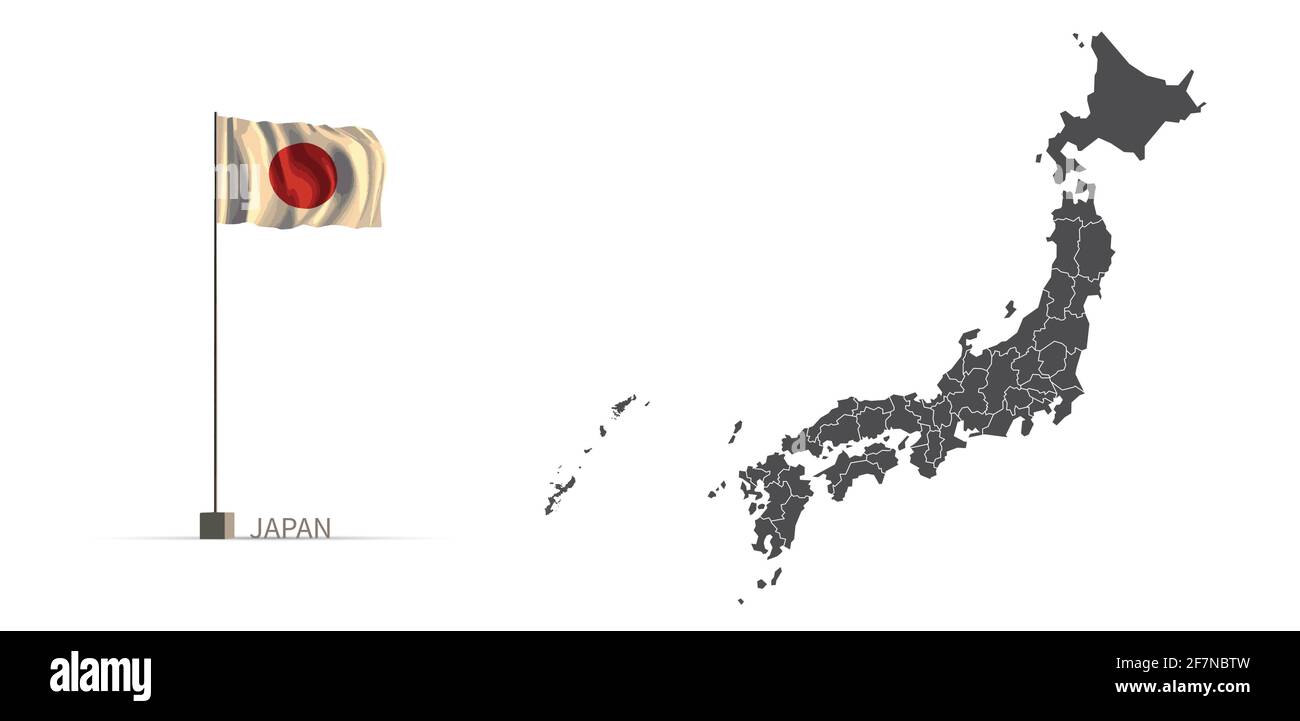 Detailed vector map japan hi-res stock photography and images - Alamy