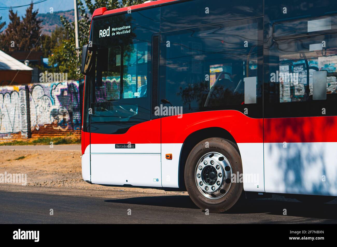 Santiago, Chile - February 2021: A Transantiago bus in Santiago Stock ...