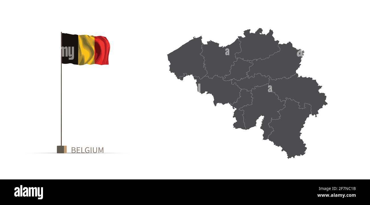 Belgium map vector hi-res stock photography and images - Alamy