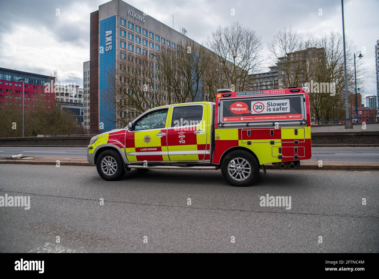 West Midlands Fire Service Toyota Hilux 4x4 on A38 Great Charles Street ...