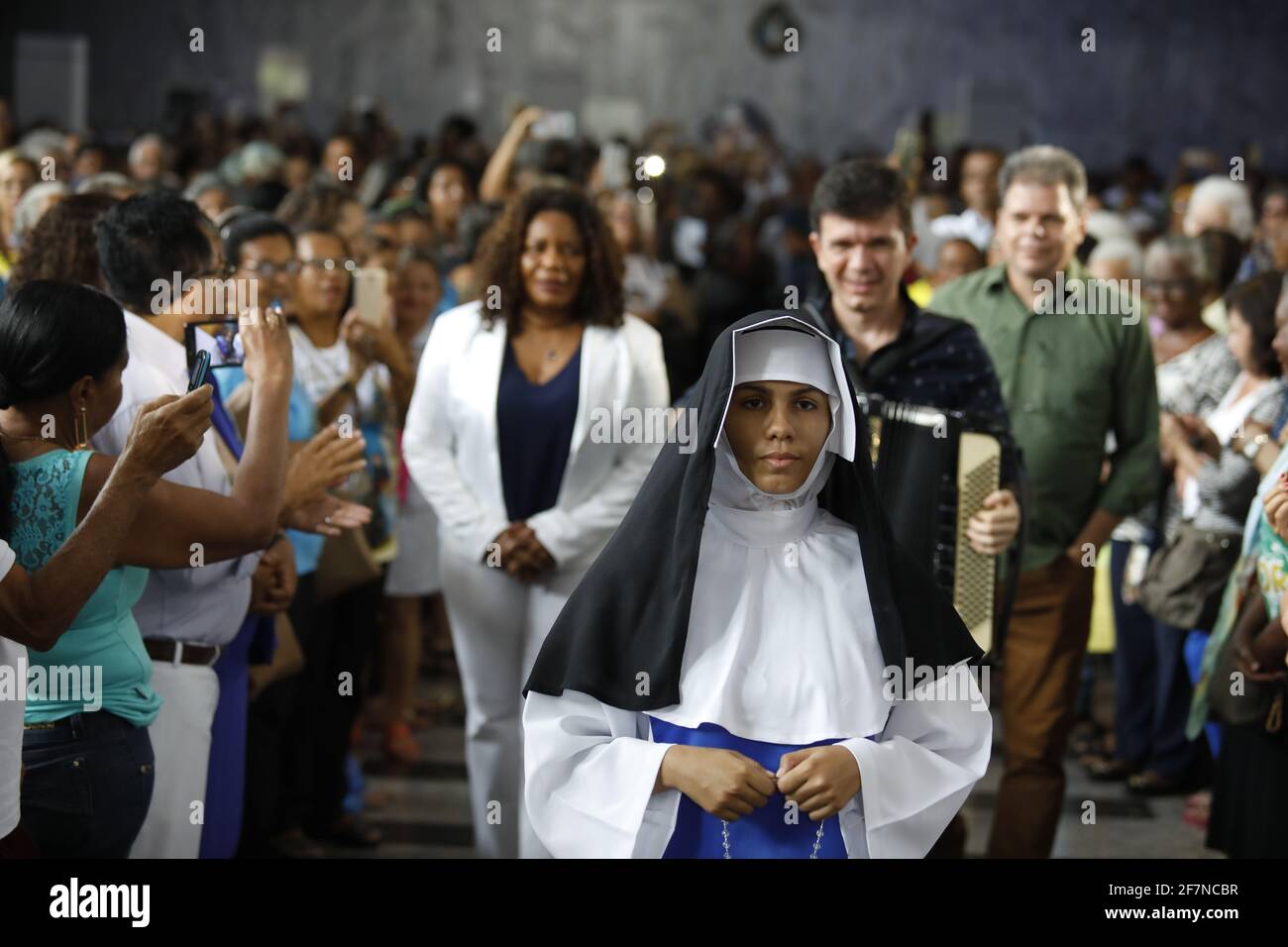salvador, bahia / brazil - august 13, 2019: solemn mass in honor of ...