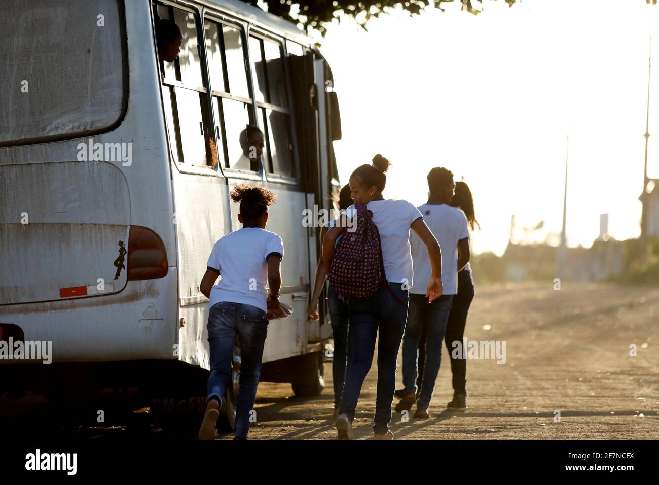 santo antonio de jesus, bahia / brazil - august 7, 2019: School bus for ...