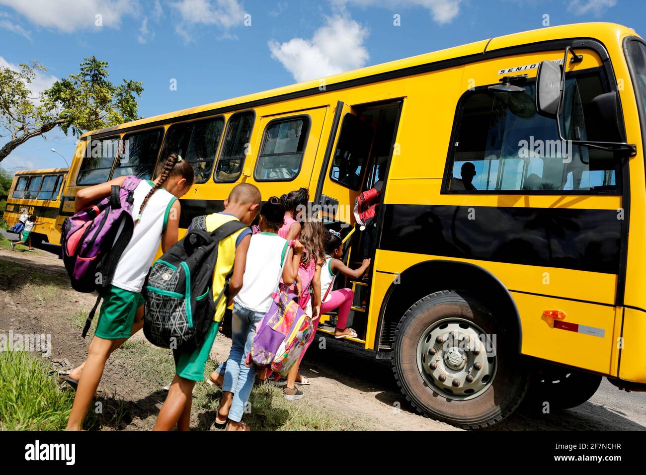 pojuca, bahia/brazil - August 1, 2019: School bus for rural student ...