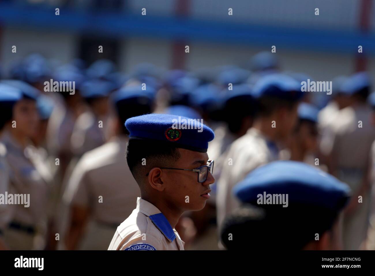 salvador, bahia/brazil - July 24, 2019: Students from the Military ...