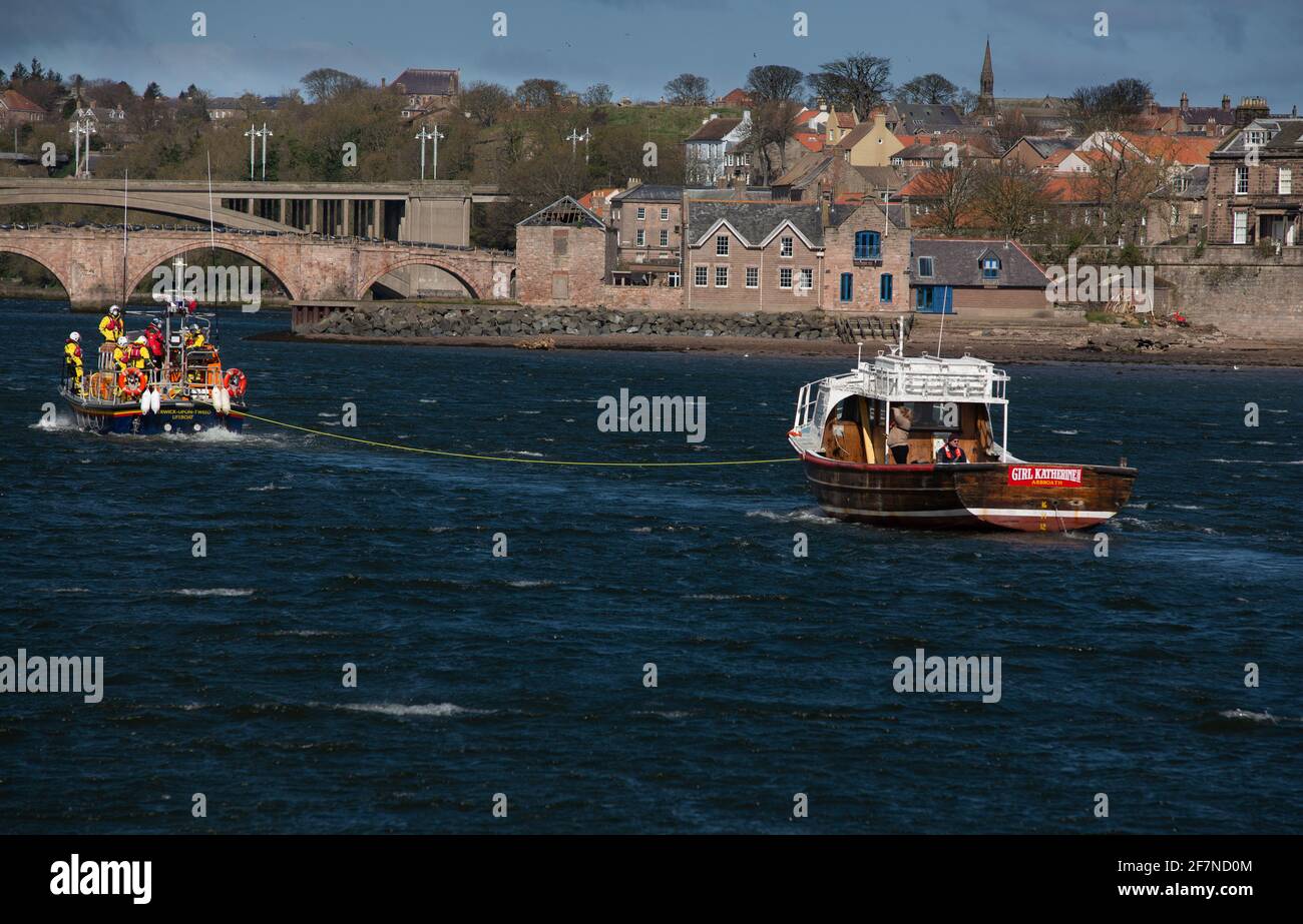 The Joy and Charles Beeby a Mersey class lifeboat based at Berwick upon ...