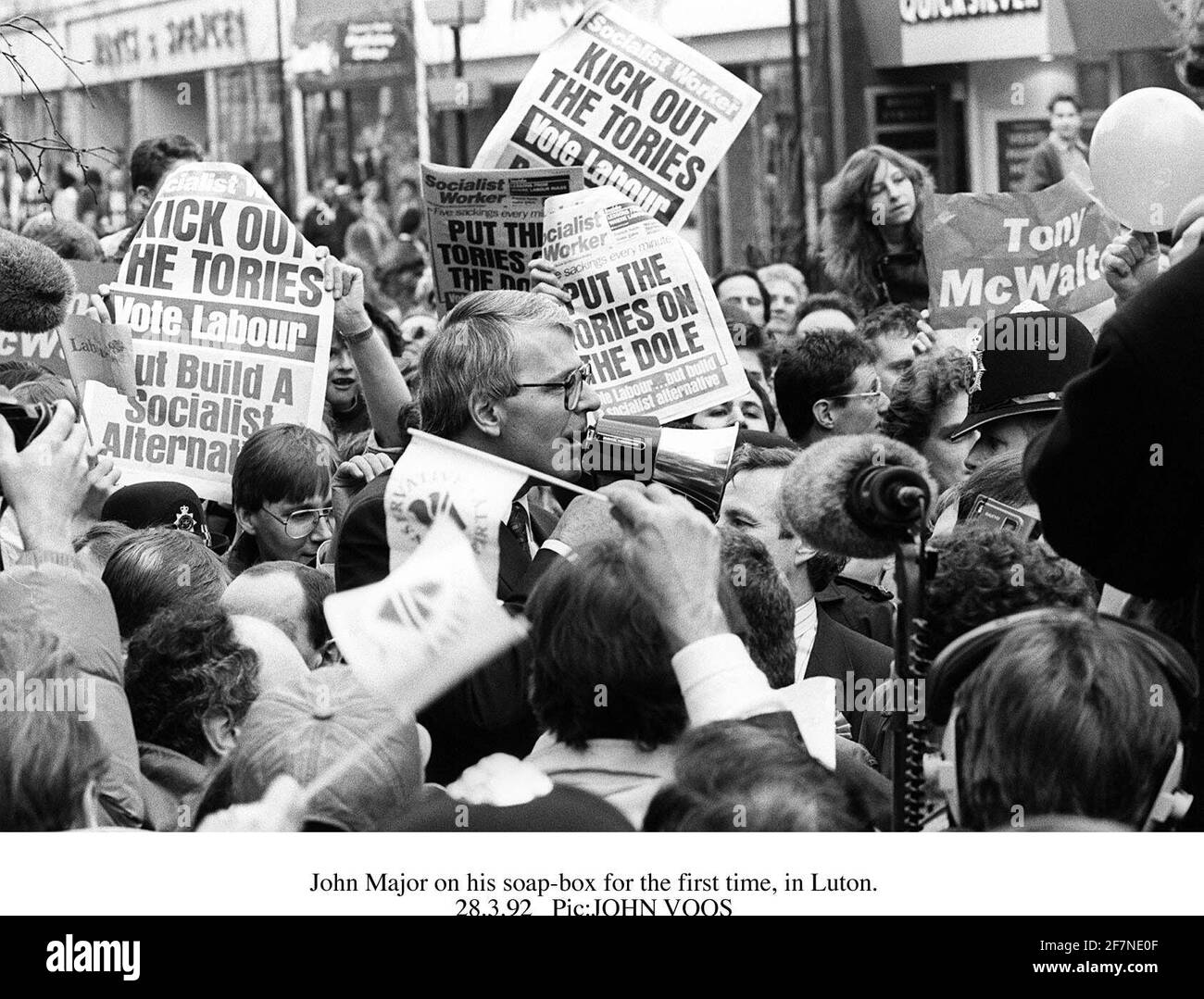 John Major on his soap box for the first time in the 1992 General ...