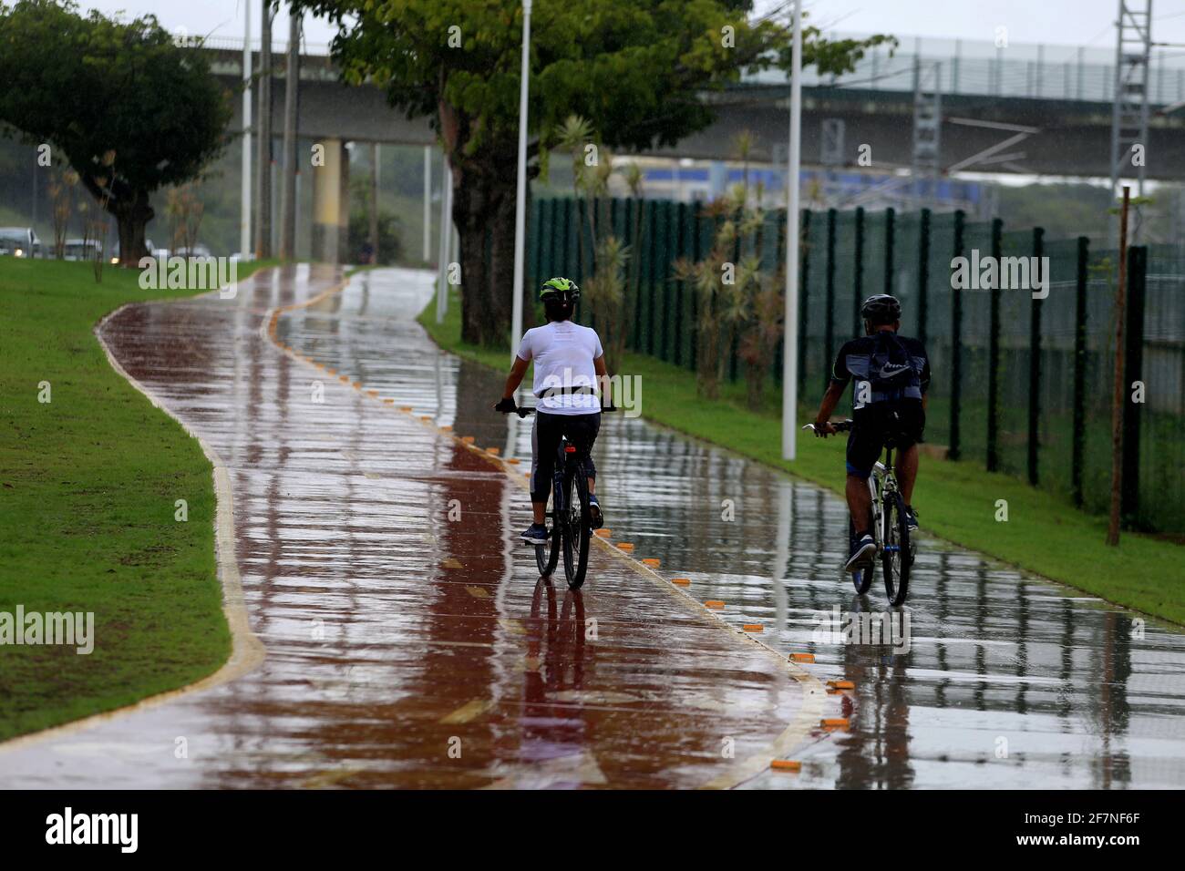 salvador, bahia / brazil - april 2, 2019: people are seen riding their ...