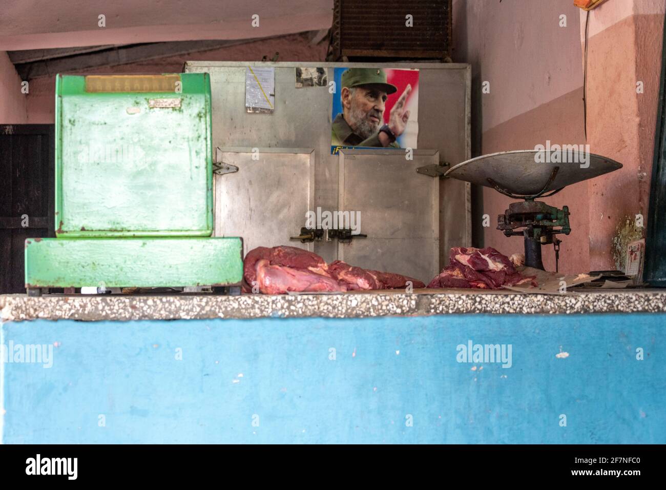 Ration book store architecture building, Cuba Stock Photo - Alamy