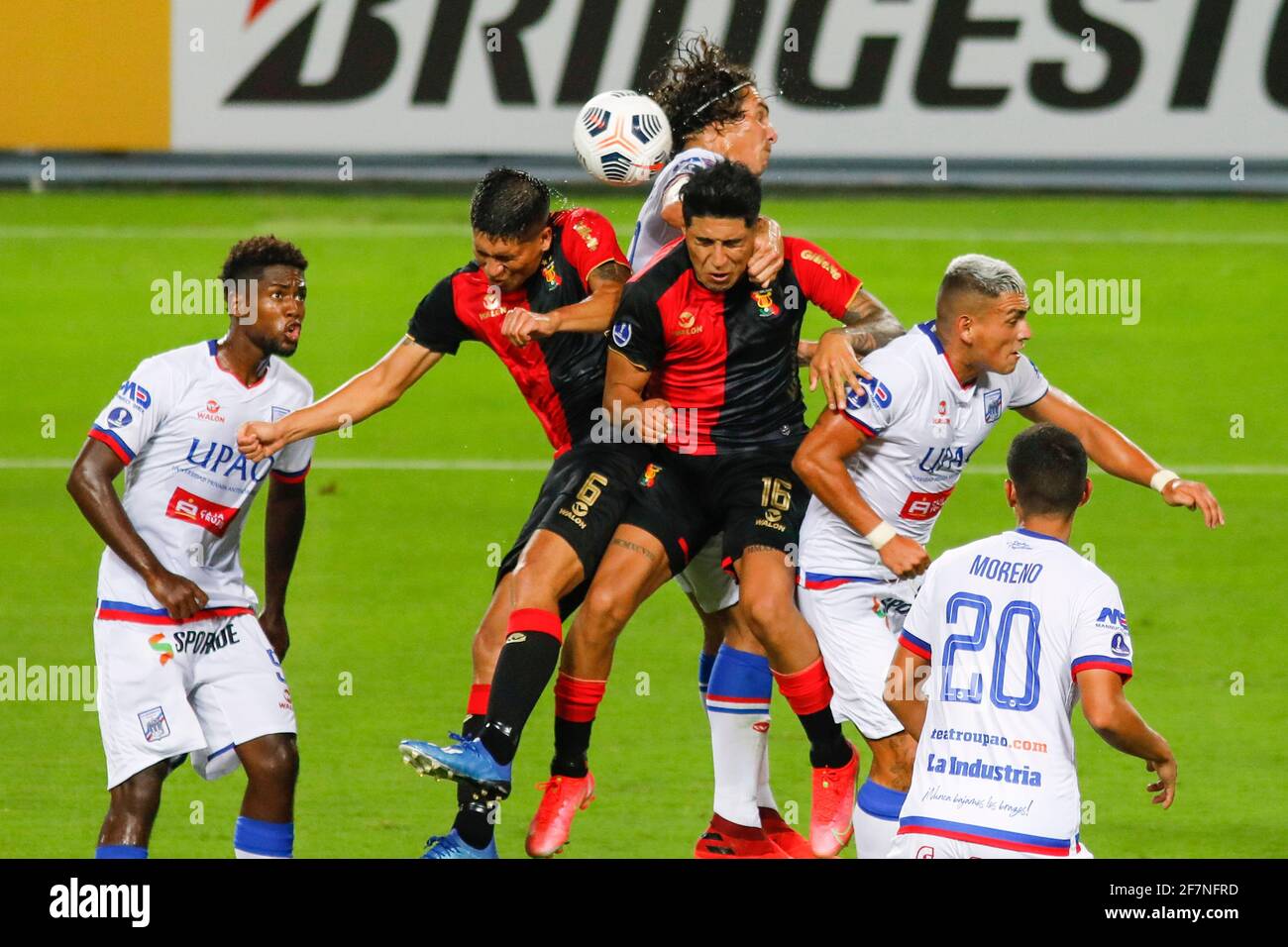 Lima, Peru. 08th Apr, 2021. Throw during a match between Melgar x ...