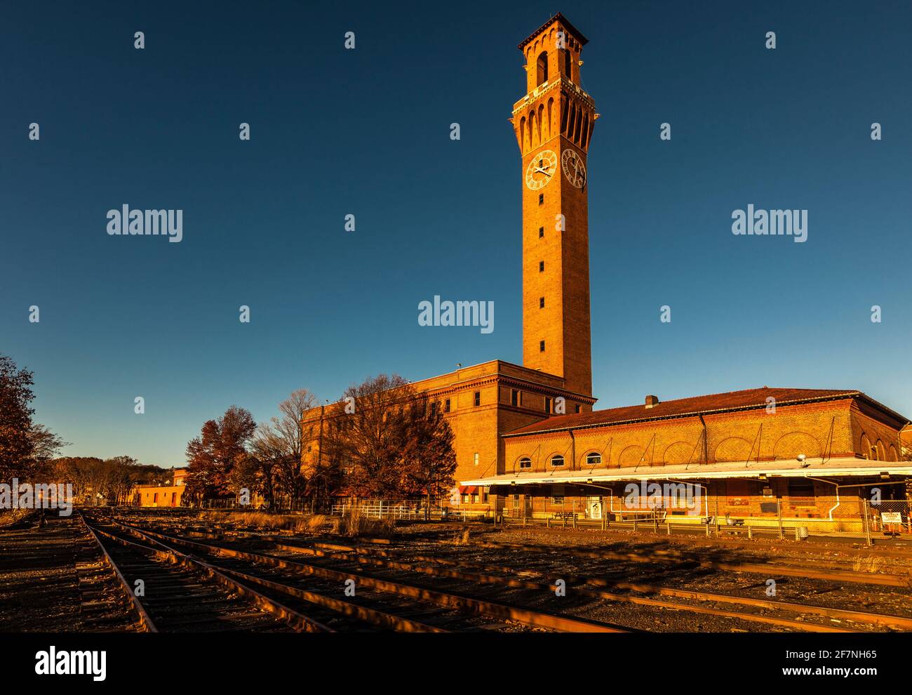 Union Station Clocktower Waterbury, Connecticut, USA Stock Photo - Alamy