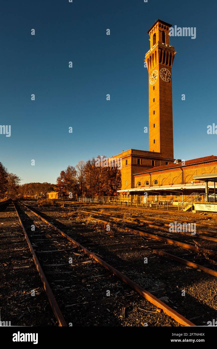 Union Station Clocktower Waterbury, Connecticut, USA Stock Photo - Alamy