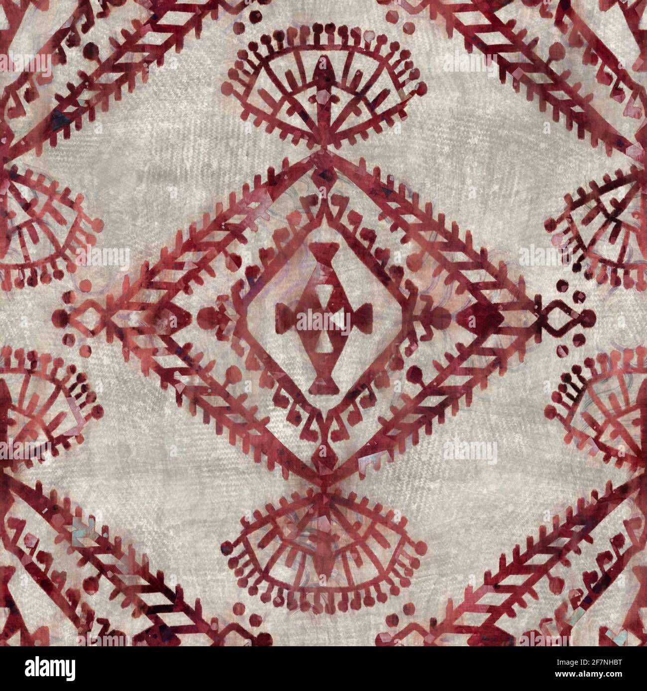 Seamless grungy tribal ethnic rug motif pattern Stock Photo - Alamy