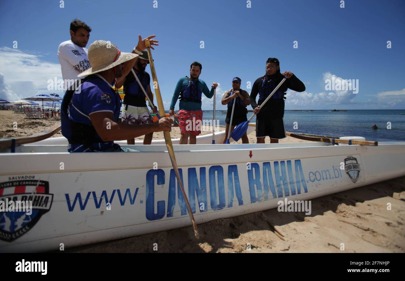 salvador, bahia / brazil - january 24, 2019: People are seen boarding ...