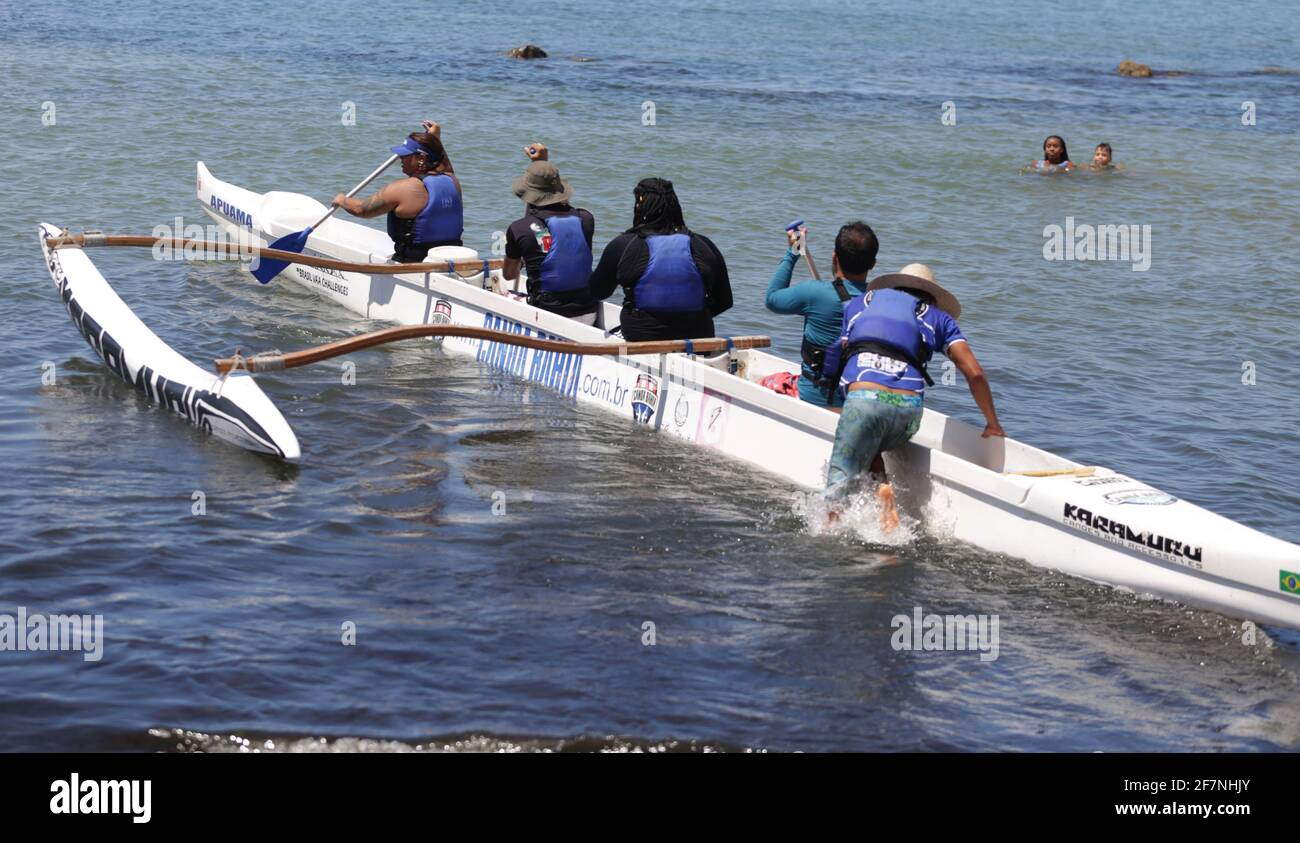 salvador, bahia / brazil - january 24, 2019: People are seen boarding ...