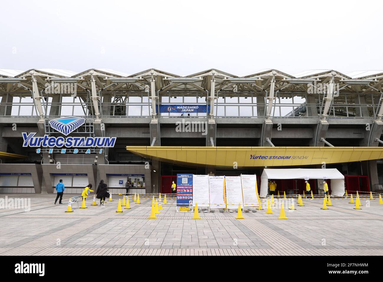 Miyagi, Japan. 8th Apr, 2021. Yurtec Stadium Sendai Football/Soccer ...