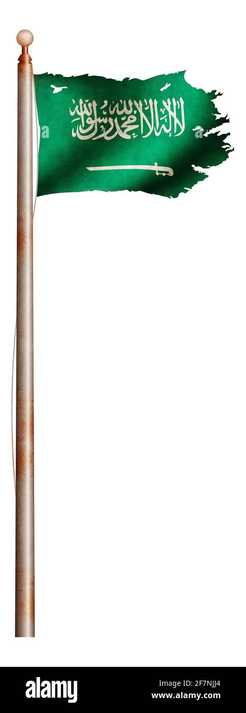 Saudi arabia flag pole hi-res stock photography and images - Alamy