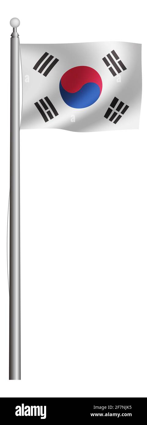 South Korean Flag Pole
