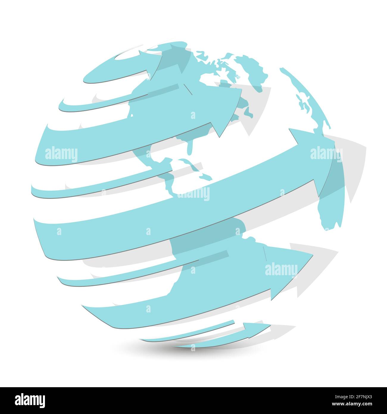 Stock Illustration Symbolic Globe with Arrows on a White Background ...