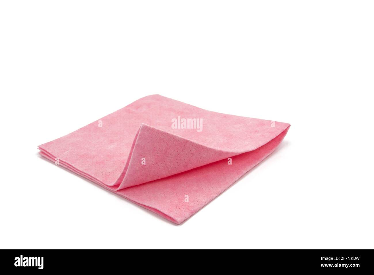 Red cleaning cloth isolated against a white background Stock Photo - Alamy