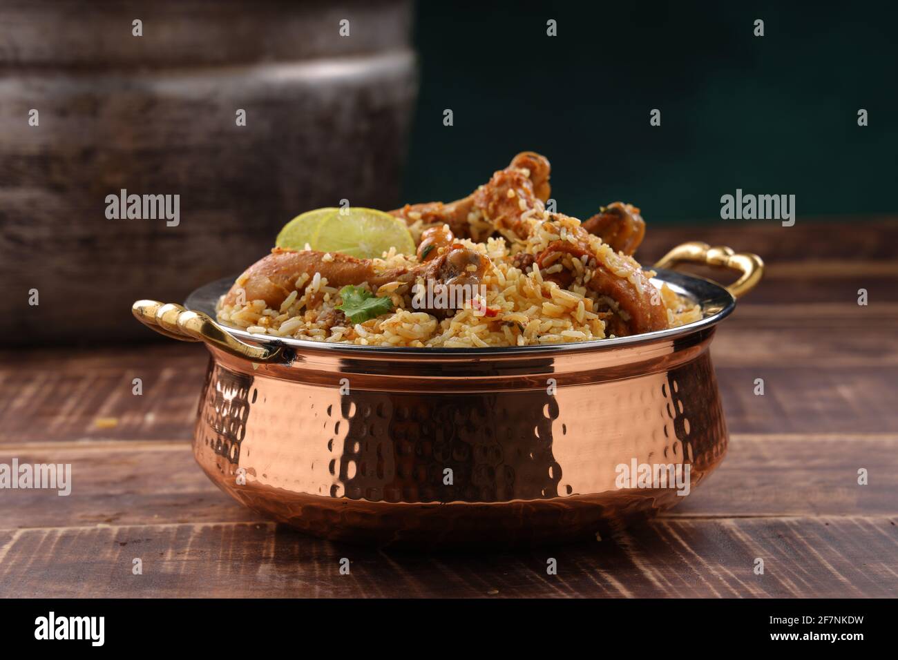 Dum chicken biriyani, close up image of Kerala-Thalassery biriyani ...