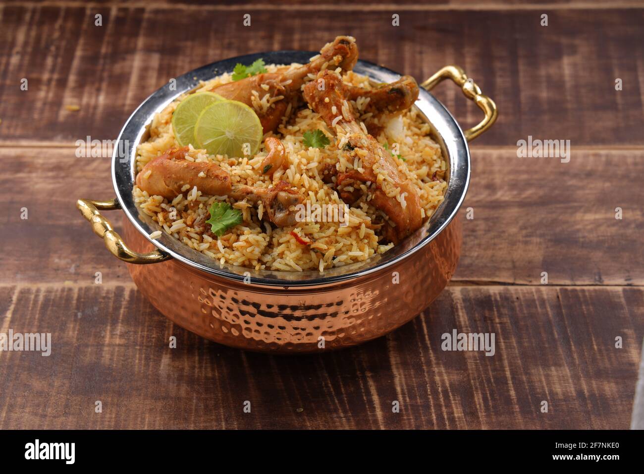 Dum chicken biriyani, close up image of Kerala-Thalassery biriyani ...