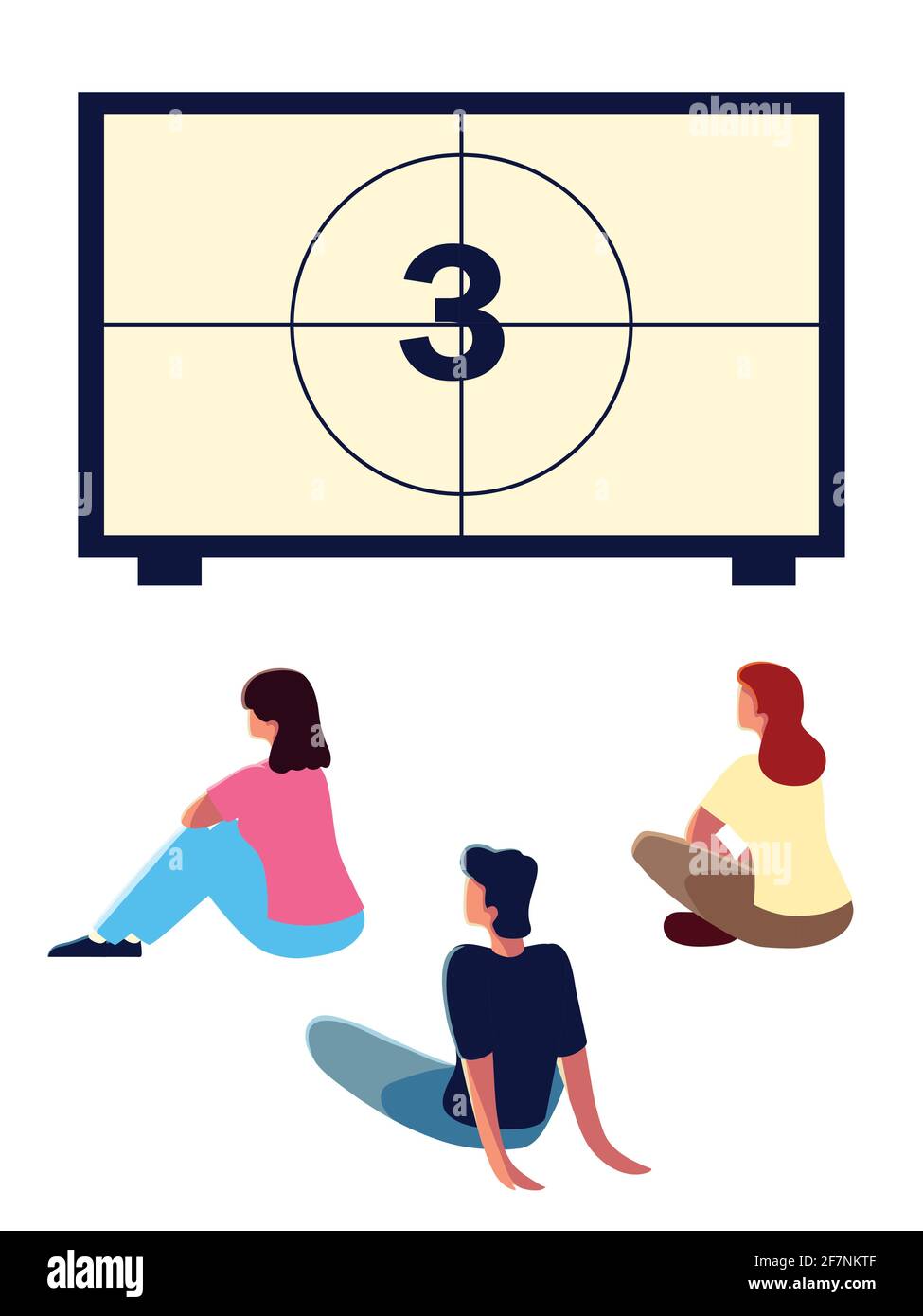 people watch movie Stock Vector Image & Art - Alamy