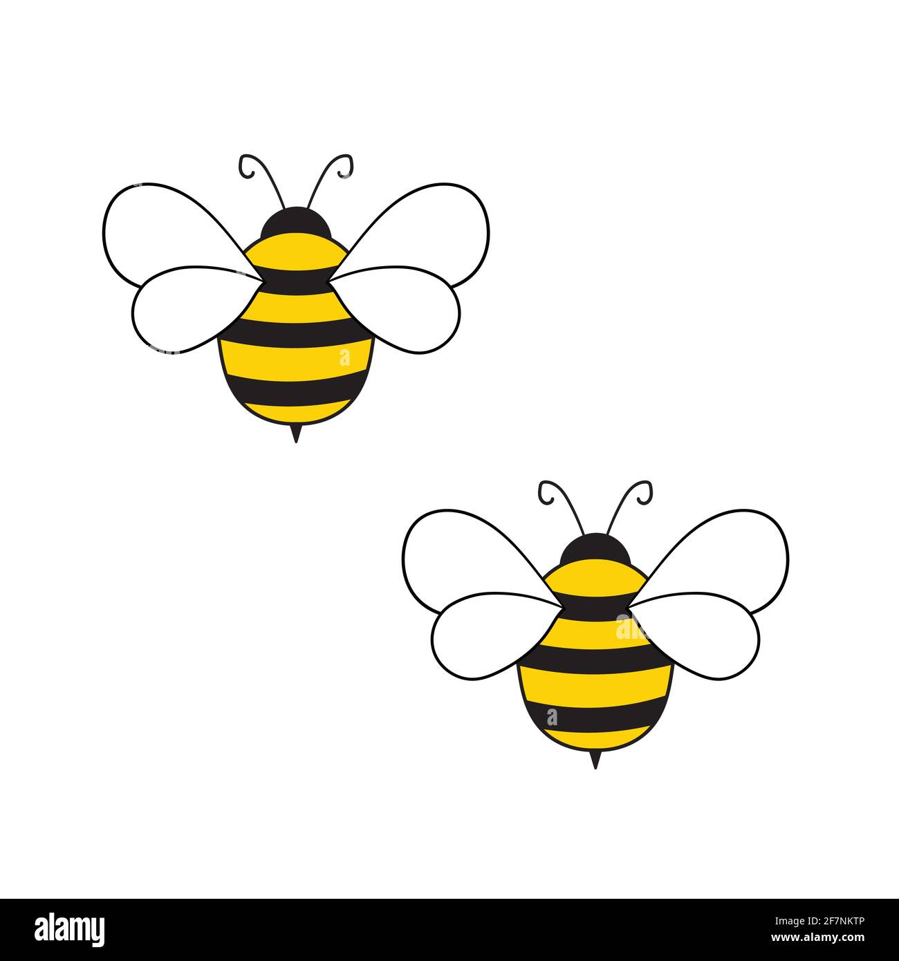 Cartoon bee mascot. A small bees flies. Wasp collection. Vector ...