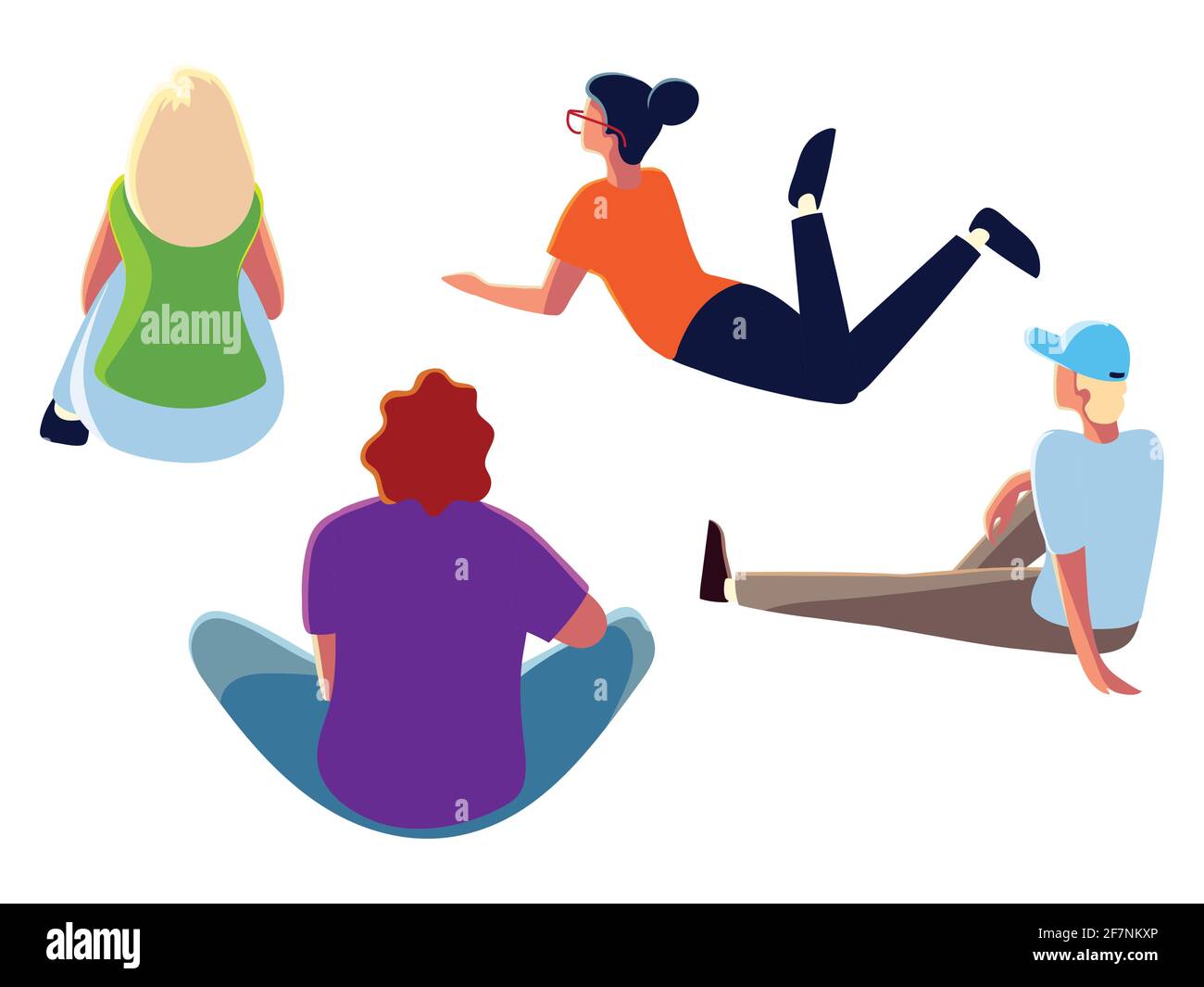 people resting floor Stock Vector Image & Art - Alamy