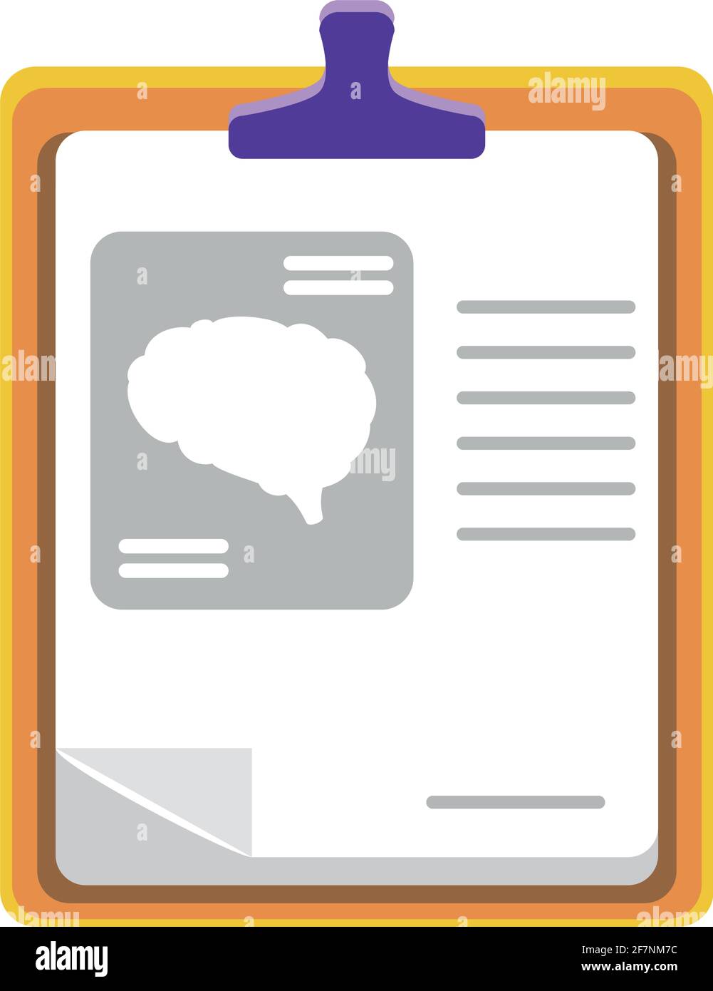 medical brain clipboard Stock Vector Image & Art - Alamy