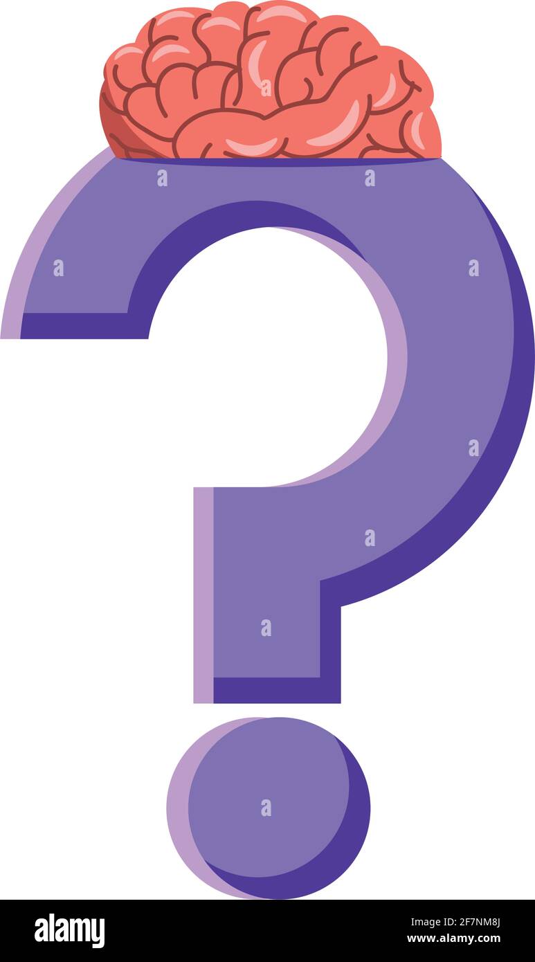 question mark brain Stock Vector Image & Art - Alamy