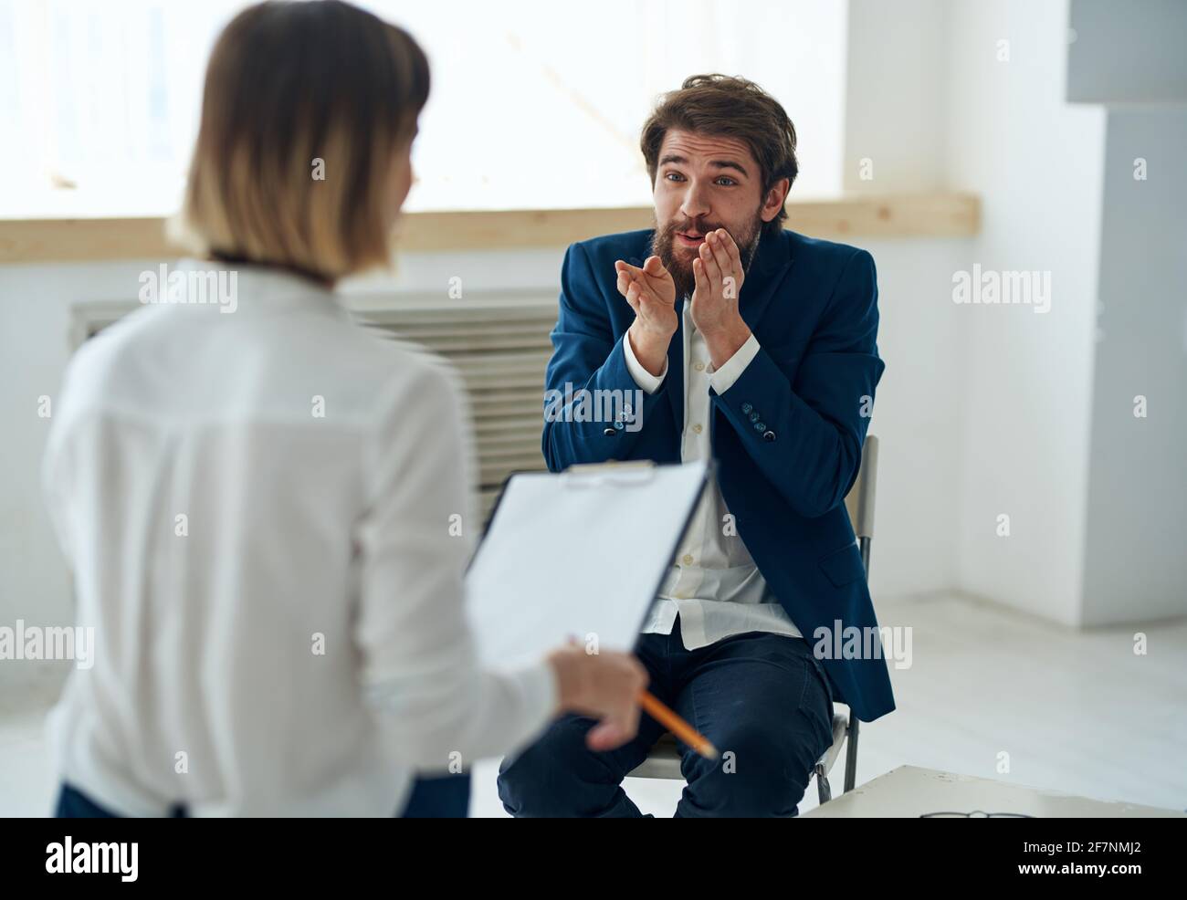 woman psychologist reception patient diagnosis health treatment Stock ...