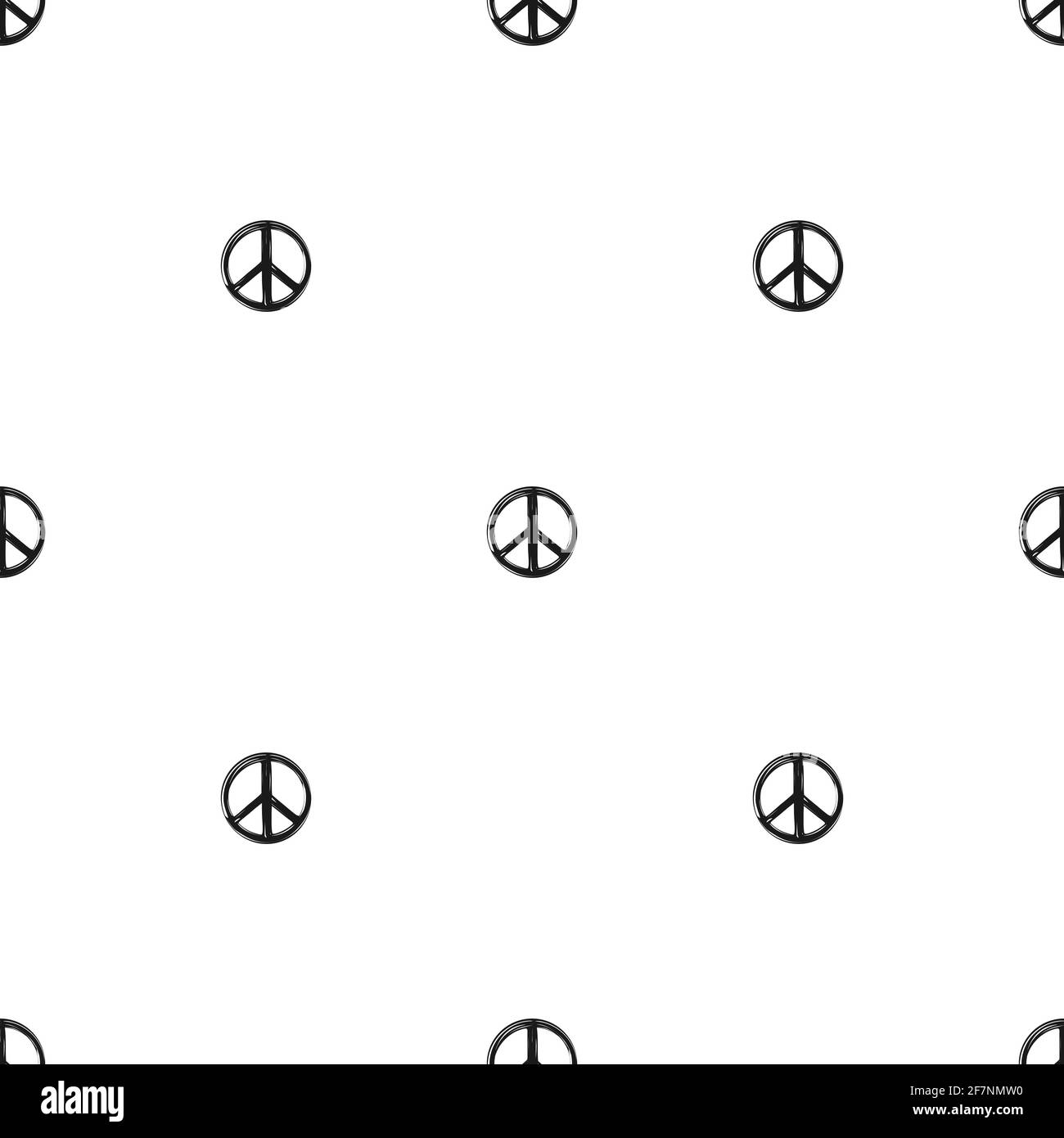 Seamless ornament with paint brush peace sign. Pacifist, happy, peace ...
